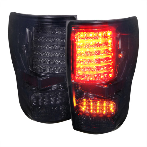 Spec-D 2007-2013 Toyota Tundra LED Tail Lights (Chrome Housing Smoke ...