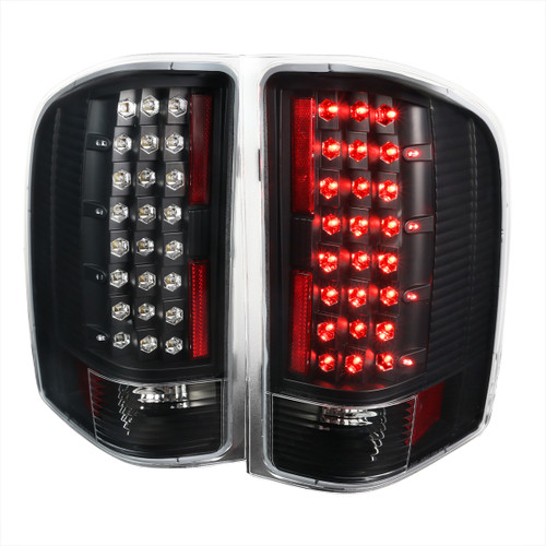 Spec-D 2007-2014 Chevrolet Silverado LED Tail Lights - OZ (Matte Black ...