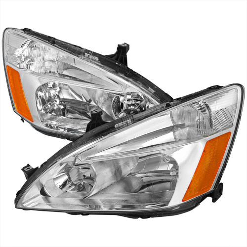 Spec-D 2003-2007 Honda Accord Factory Style Headlights w/ Amber ...