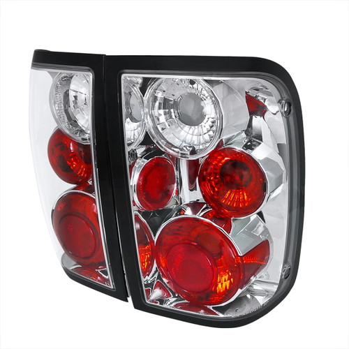Spec-D 2001-2005 Ford Ranger Tail Lights (Chrome Housing/Clear Lens ...