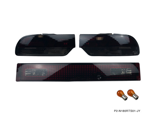 P2M NISSAN 180SX 3PCS REAR TAIL LIGHT KIT - SMOKED NISSAN RPS13 1989-94 ...