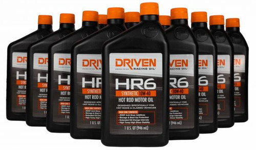 Driven Racing Oil HR6 High Zinc Synthetic 10W-40 Quart 12 Count Case ...
