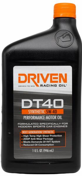 Driven Racing Oil DT40 High Zinc Synthetic 5W-40 Quart - Enjuku Racing