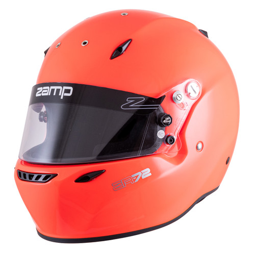Zamp ZR-72 Made in Italy Snell SA2020/FIA8859-2015 Helmet Fluo Orange ...