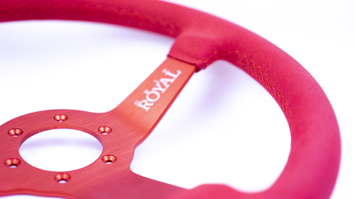 Grip Royal - Brute 350mm Red Suede w/ Red Spokes - Enjuku Racing