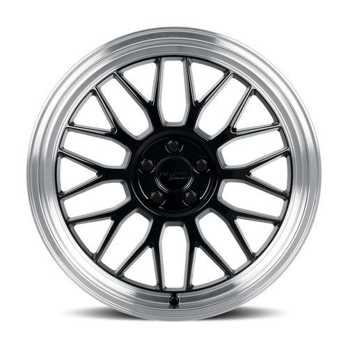 Katana Racing KR06 18x8 40 Glossy Black Machined Lip 5x112 - Enjuku Racing