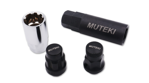 Muteki SR35 Closed End Lug Nuts w/Lock Set 12x1.25 - Black - Enjuku Racing
