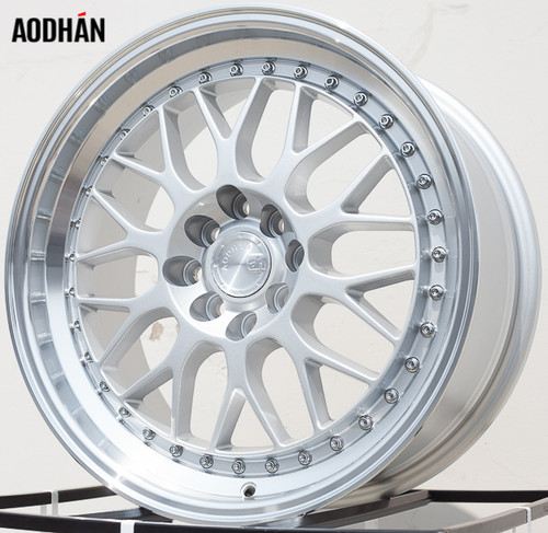 AODHAN Wheels AH02 17x8 +35 5x100/114.3 Silver Machined Lip - Enjuku Racing