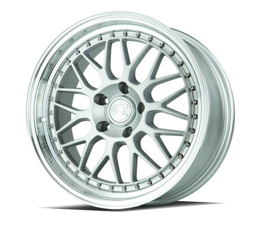AODHAN Wheels AH02 18x8.5 +35 5x120 Silver Machined Lip - Enjuku Racing