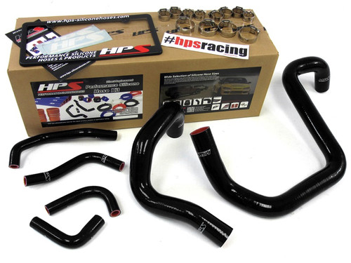 HPS Performance Black Reinforced Silicone Radiator + Heater Hose Kit ...