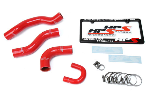 HPS Performance Red Reinforced Silicone Radiator Hose Kit Coolant for ...