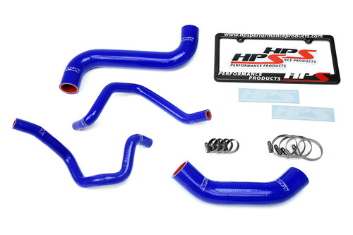 HPS Performance Blue Reinforced Silicone Radiator + Heater Hose Kit for ...
