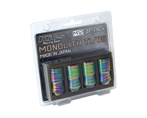 Project Kics 12 x 1.5 Glorious Black T1/06 Monolith Lug Nuts - 4 Pcs ...