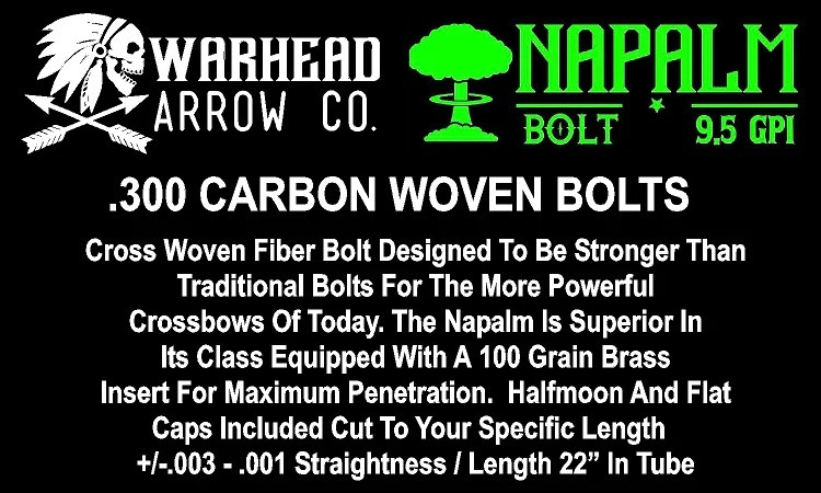 Warhead Arrow Co. Napalm 20" Bolt 6pk - Mike's Archery