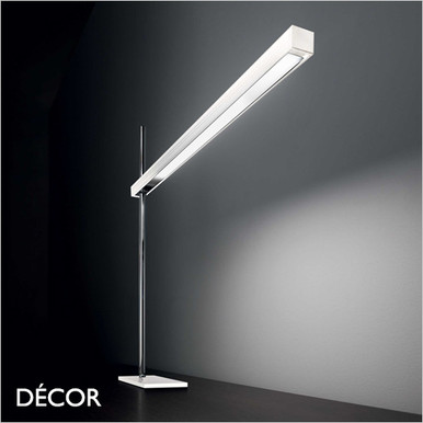 Ideal Lux - Gru Desk Light, White | Designer Table Lamps | DÉCOR