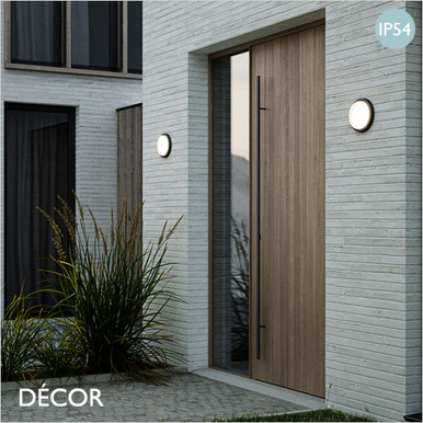 Nordlux - Cuba Bright Round Outdoor Wall Light, Black | Outdoor Wall ...