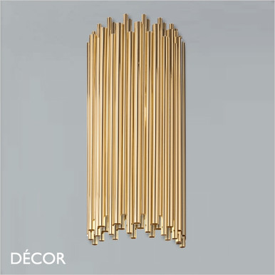 Ideal Lux - Pan Wall Light, Brass | Designer Wall Lights | DÉCOR