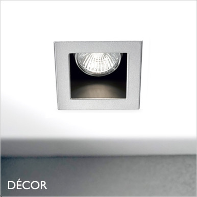 Ideal Lux - Funky Recessed Downlight, Aluminium | Designer Downlights ...