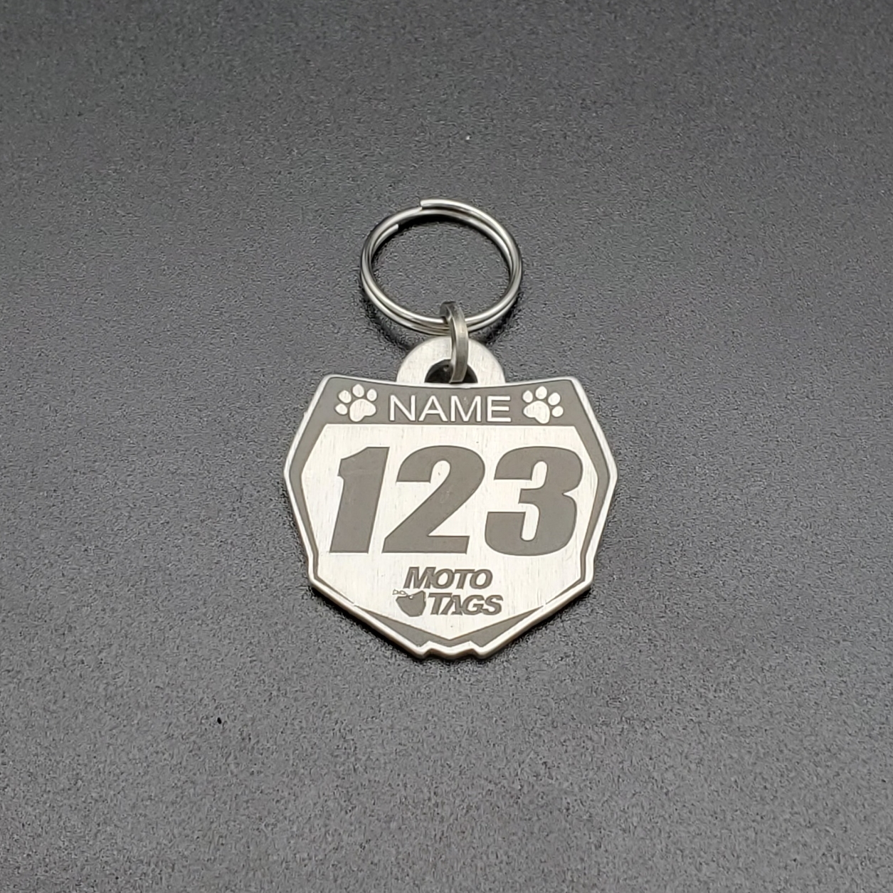 Basic Dirt Bike Number Plate Pet ID Tag