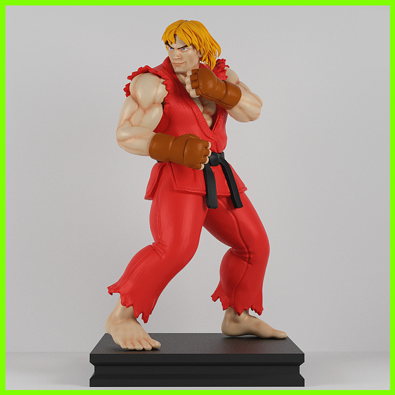 Ken Street Fighter - STL File 3D Print