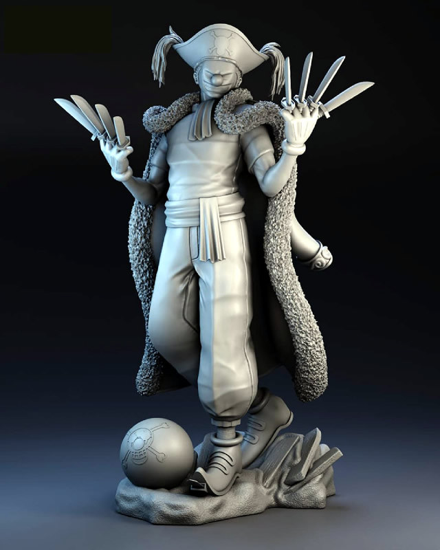 Buggy Pirates One Piece Statue - STL File 3D Print