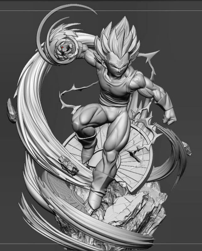 Majin Vegeta Dragon Ball Statue - STL File 3D Print