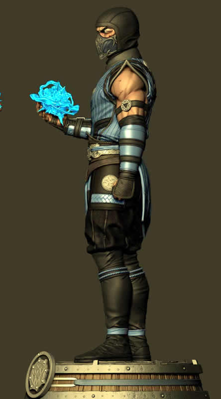 Mortal Kombat Sub Zero Statue - STL File 3D Print