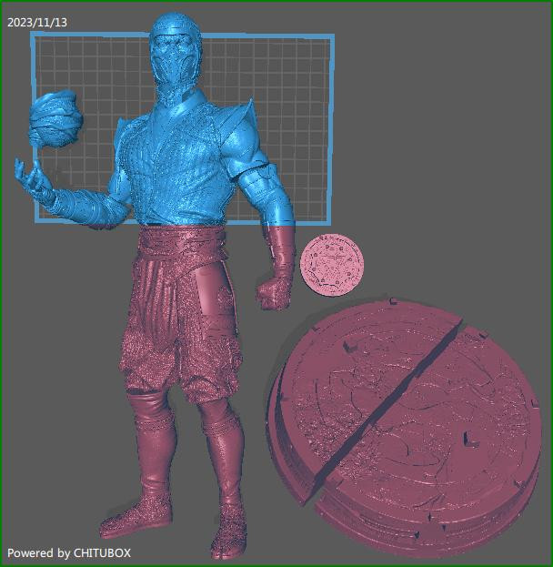 Mortal Kombat Sub Zero Statue - STL File 3D Print