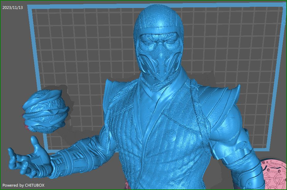 Mortal Kombat Sub Zero Statue - STL File 3D Print