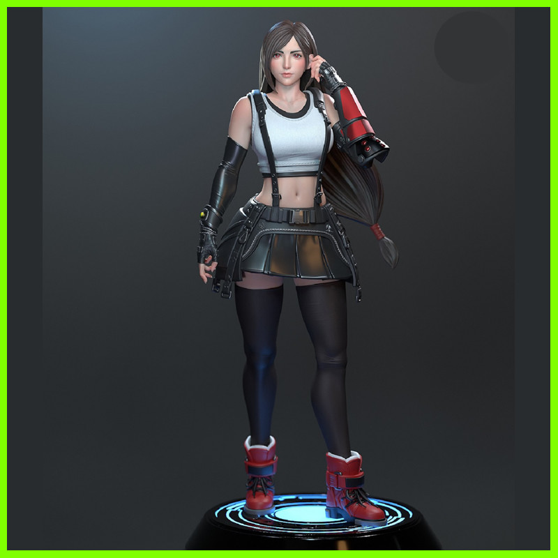 Tifa Lockhart Final Fantasy Statue - STL File 3D Print
