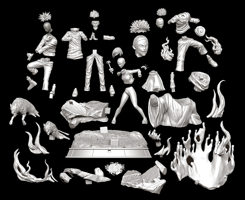 Jujutsu Kaisen Diorama - STL File 3D Print