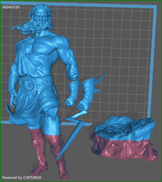 Zeus King of the Gods Statue - STL File 3D Print