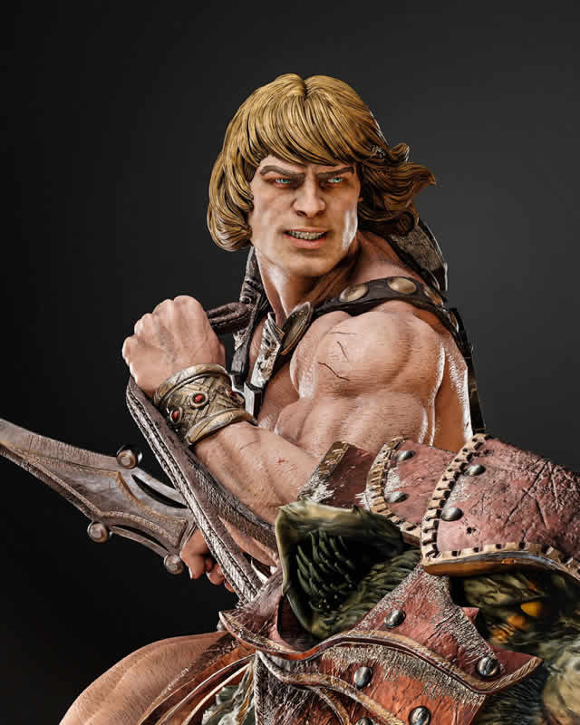 He-Man and Battle Cat Statue - STL File 3D Print