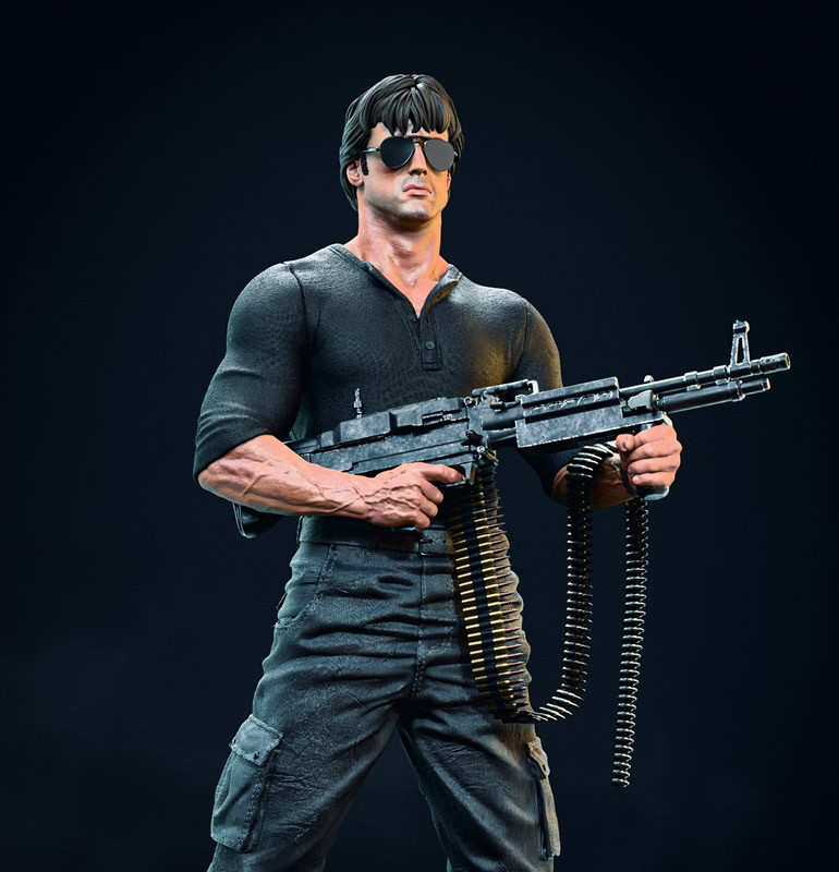 Rambo Sylvester Stallone Statue - STL File 3D Print