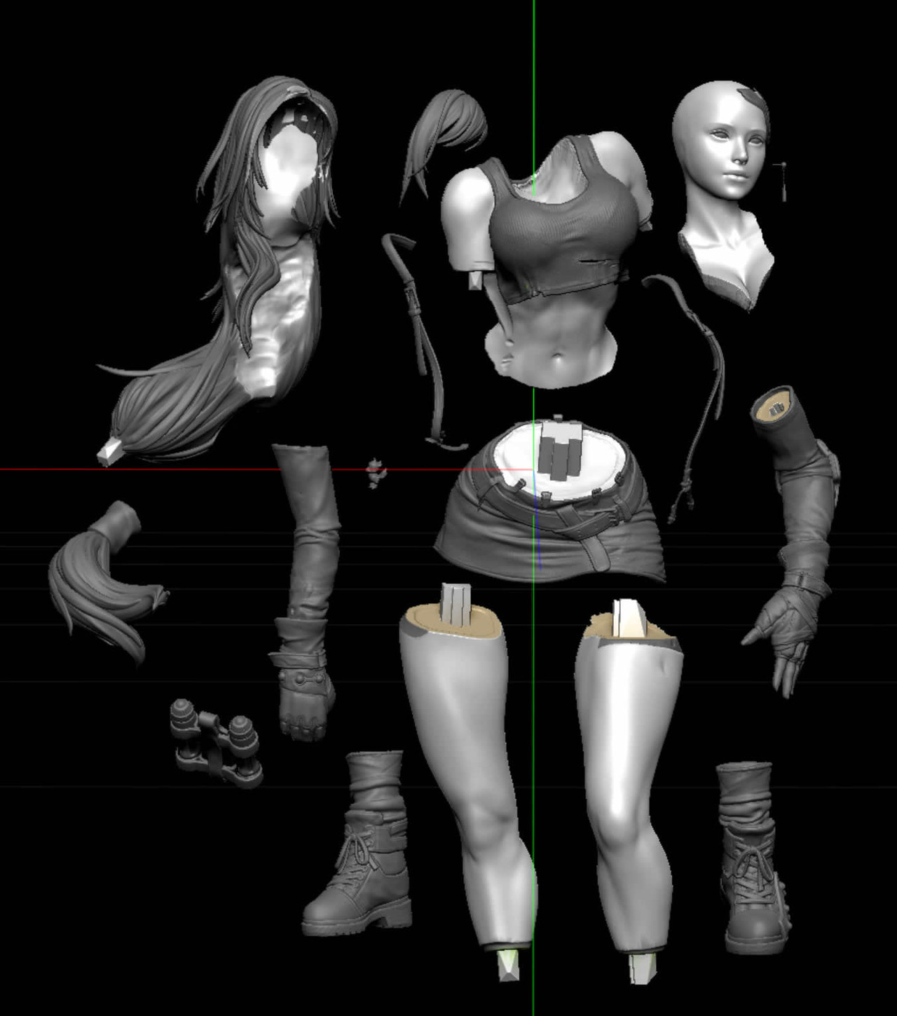 Tifa Lockhart Final Fantasy - STL File for 3D Print