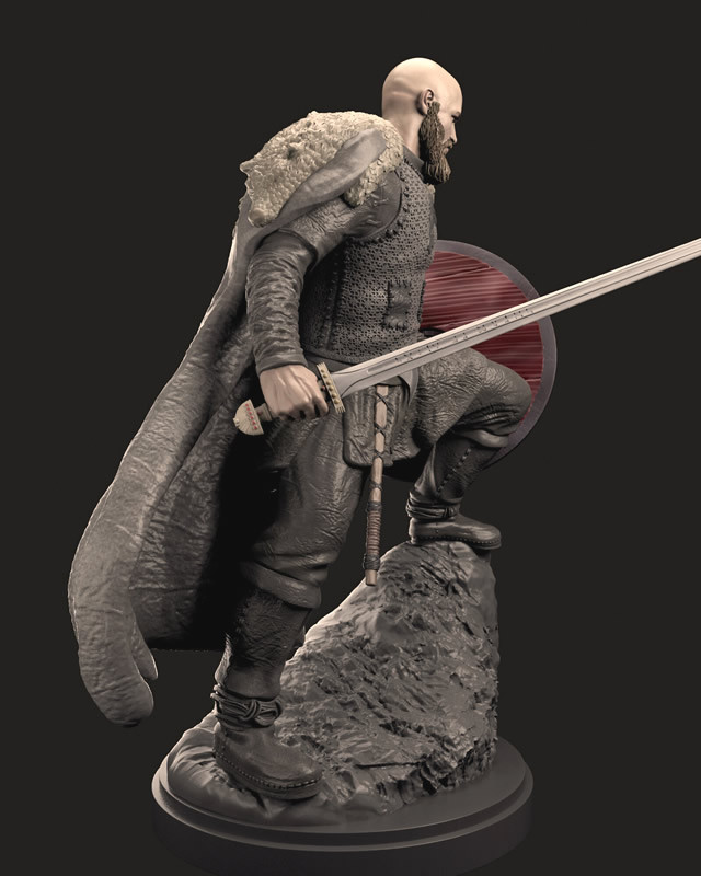 Ragnar Lothbrock Vikings Statue - STL File for 3D Print