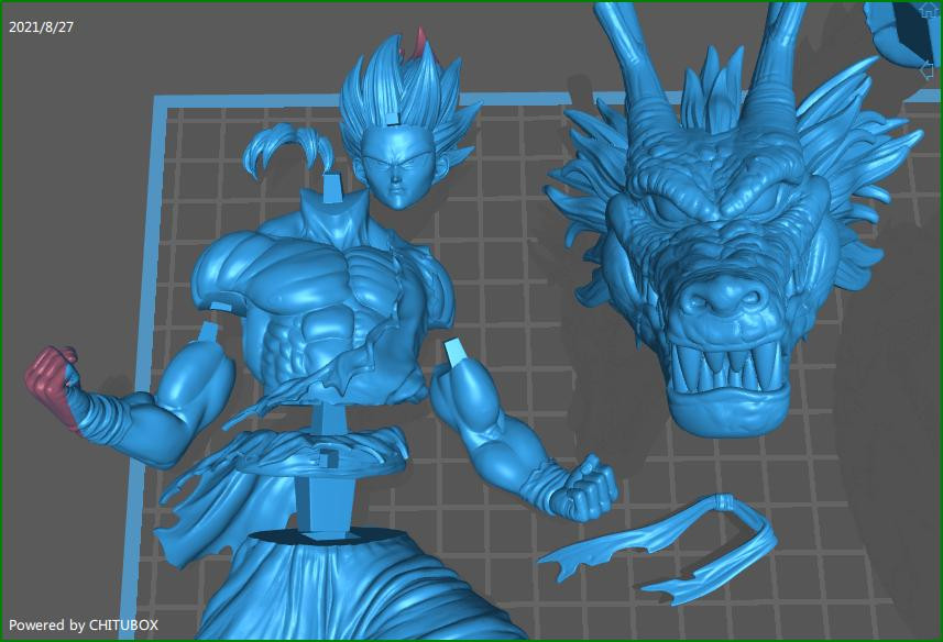 Goku Shenron Dragon Ball Z - STL File for 3D Print