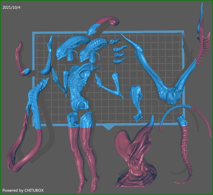 Alien Xenomorph Statue - STL File for 3D Print