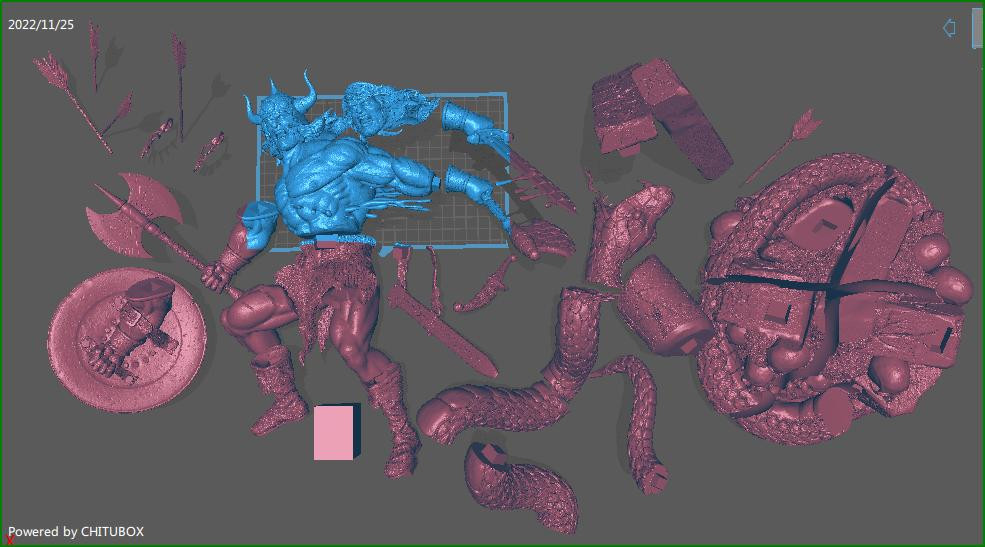 Conan vs Snake King Statue - STL File for 3D Print