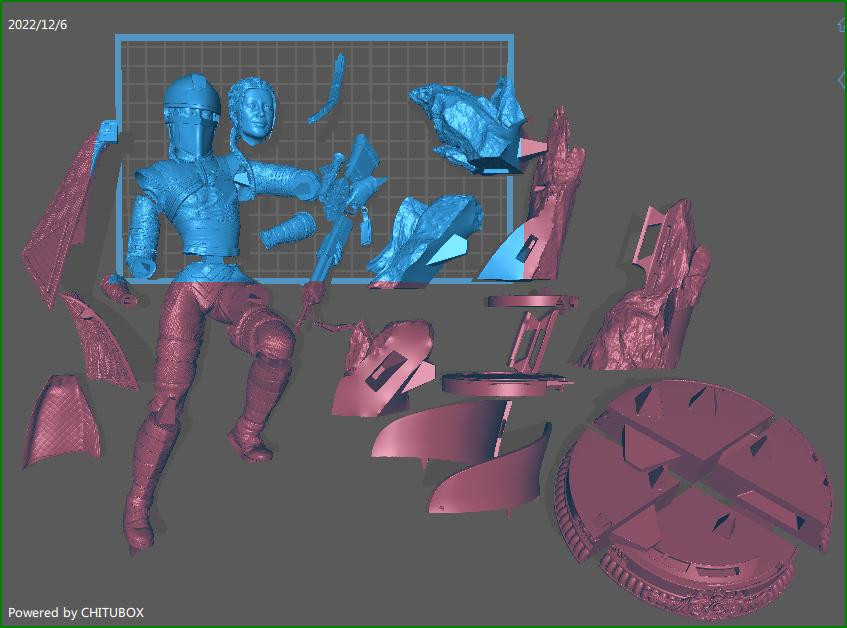 Fennec Shand Star Wars Statue - STL File for 3D Print