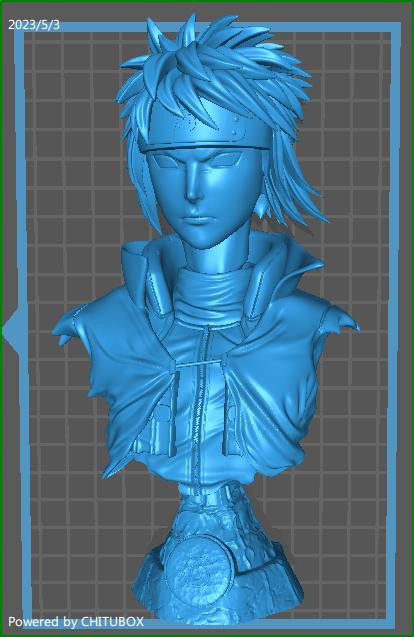 Minato Namikaze Naruto Bust - STL File 3D Print