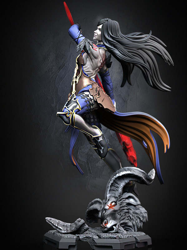 Shanoa Castlevania Statue - STL File 3D Print