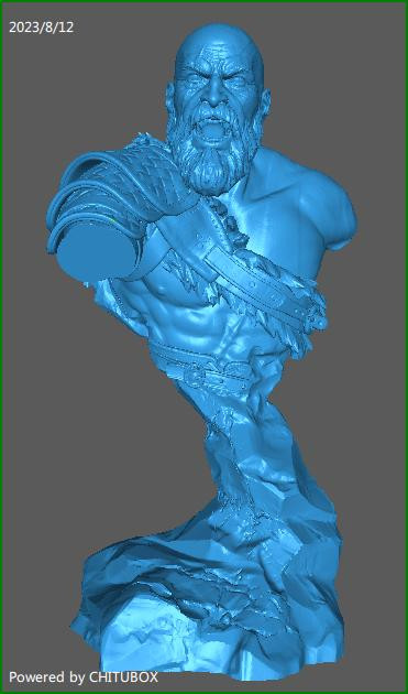 Kratos God of War Statue - STL File 3D Print