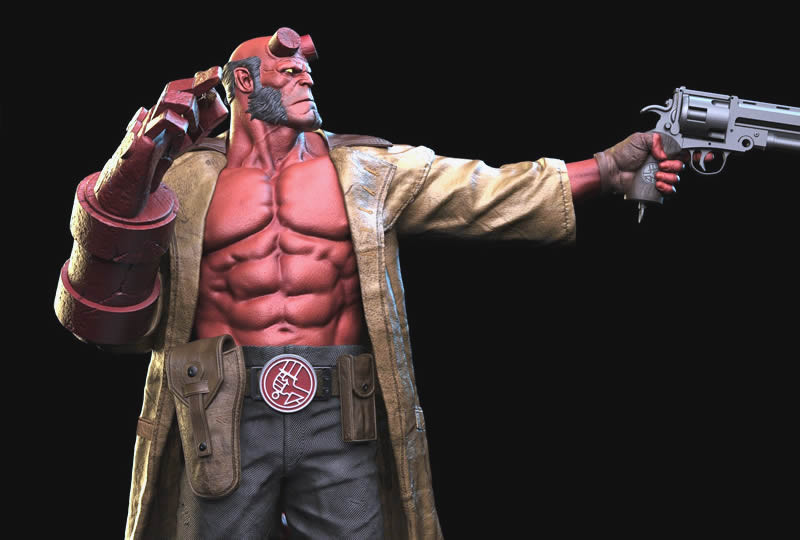 Hellboy Statue - STL File 3D Print