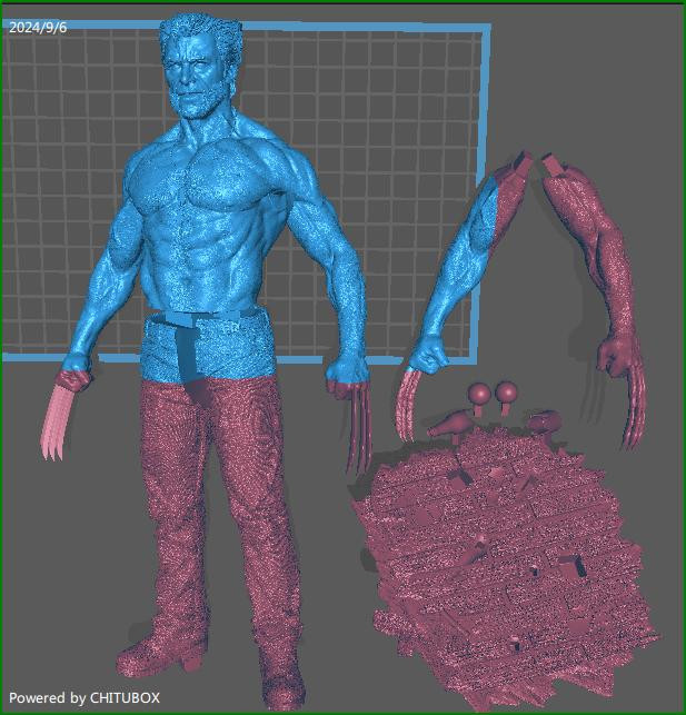 Wolverine Hugh Jackman Statue - STL File 3D Print