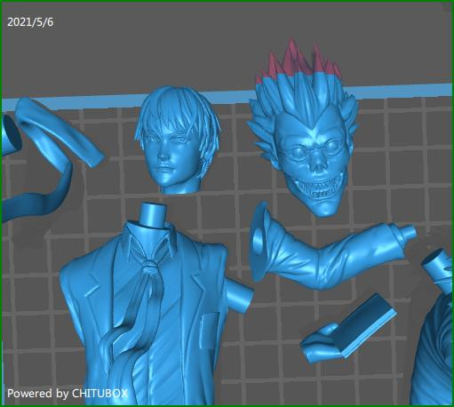 Death Note Light and Ryuk Diorama - STL File for 3D Print