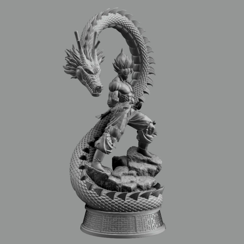Goku Shenron Dragon Ball Z - STL File for 3D Print