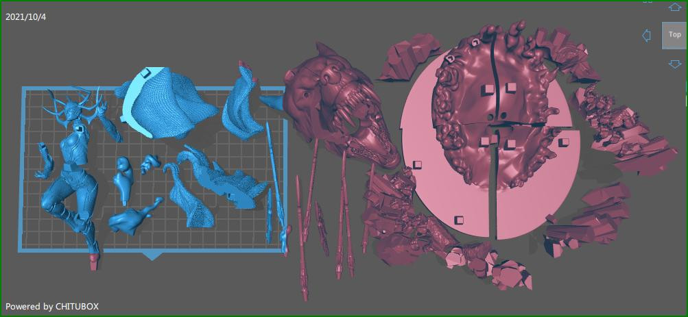 Hela Ragnarok Statue + Bust - STL File for 3D Print