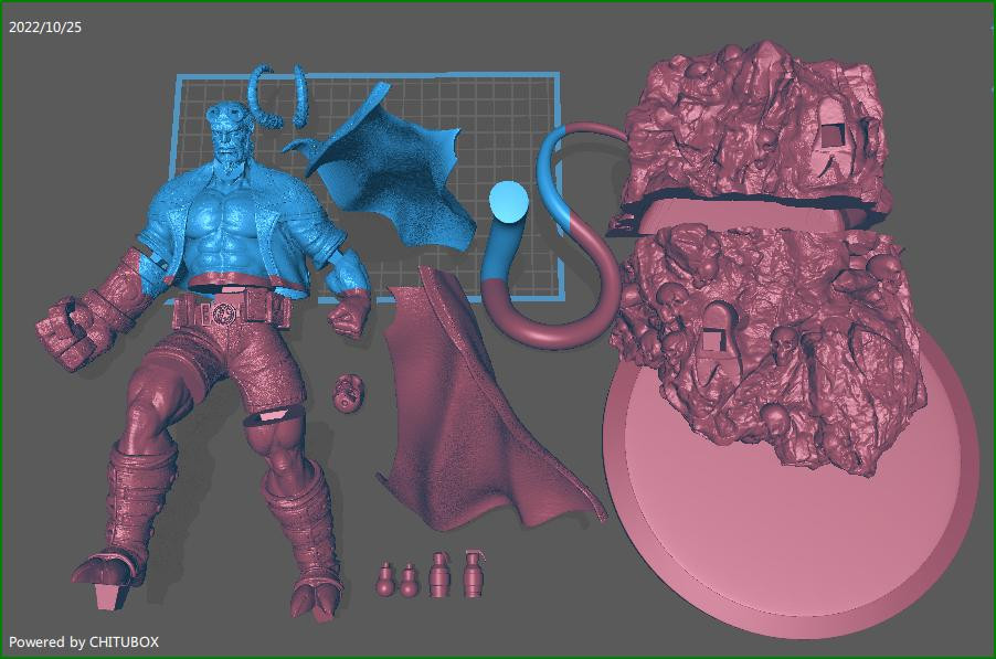 Hellboy Statue - STL File for 3D Print