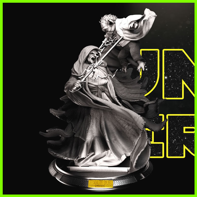 Darth Sidious vs Yoda Star Wars - STL File 3D Print